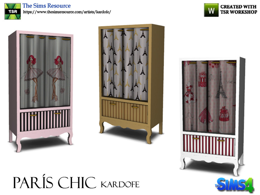 The Sims Resource - Paris Chic Wardrobe