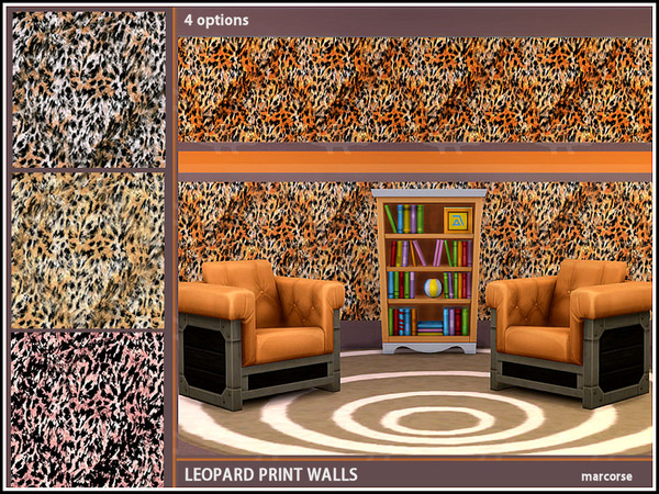 The Sims Resource | Leopard Print Walls_marcorse