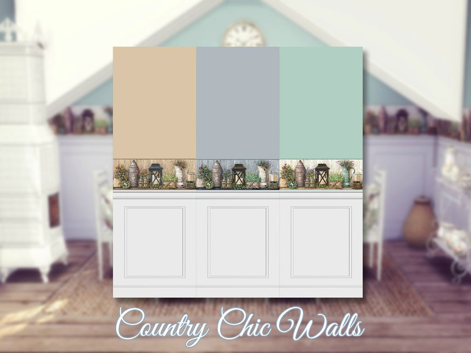 The Sims Resource | Country Chic Walls