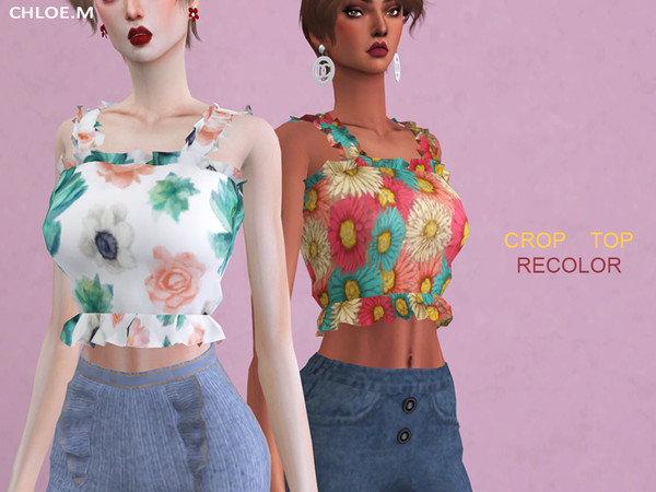 The Sims Resource | Crop Top recolor01