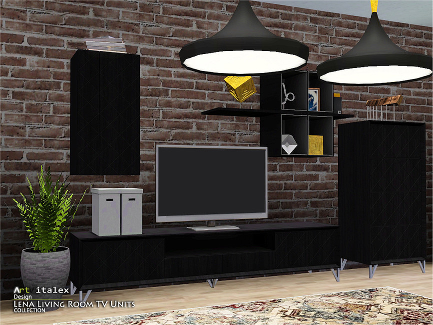 The Sims Resource - Lena Living Room TV Units