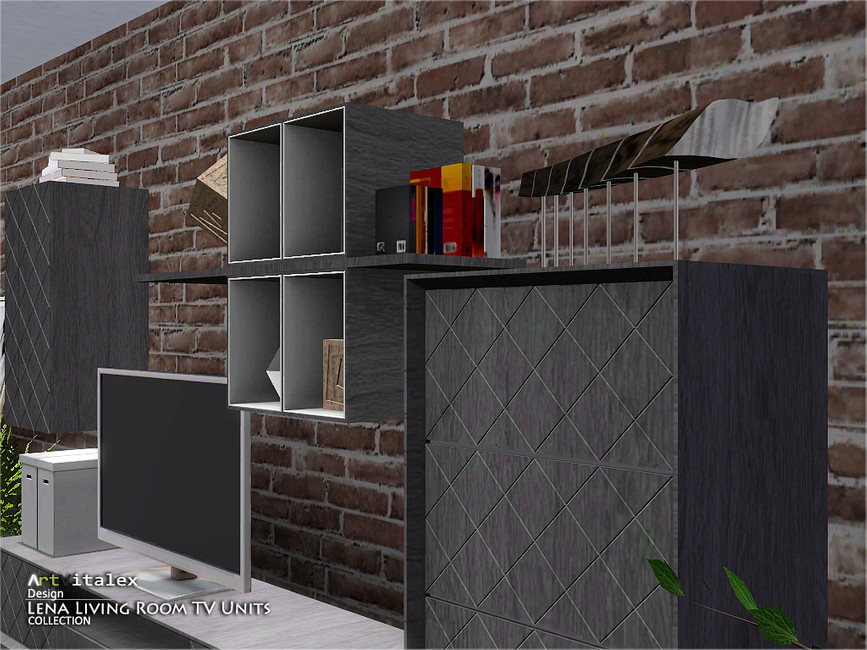 The Sims Resource - Lena Living Room TV Units
