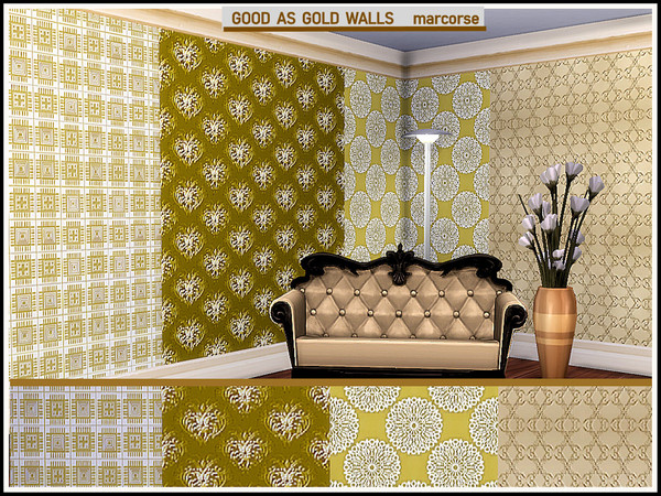 The Sims Resource | Good as Gold Walls_marcorse