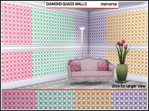 The Sims Resource | Diamond Quads Walls_marcorse