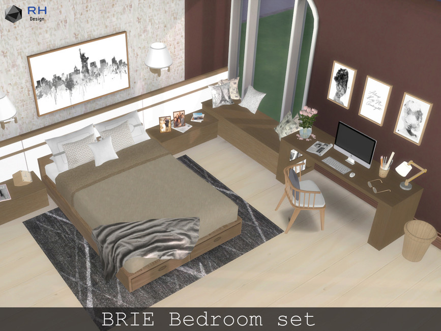 The Sims Resource - BRIE Bedroom set