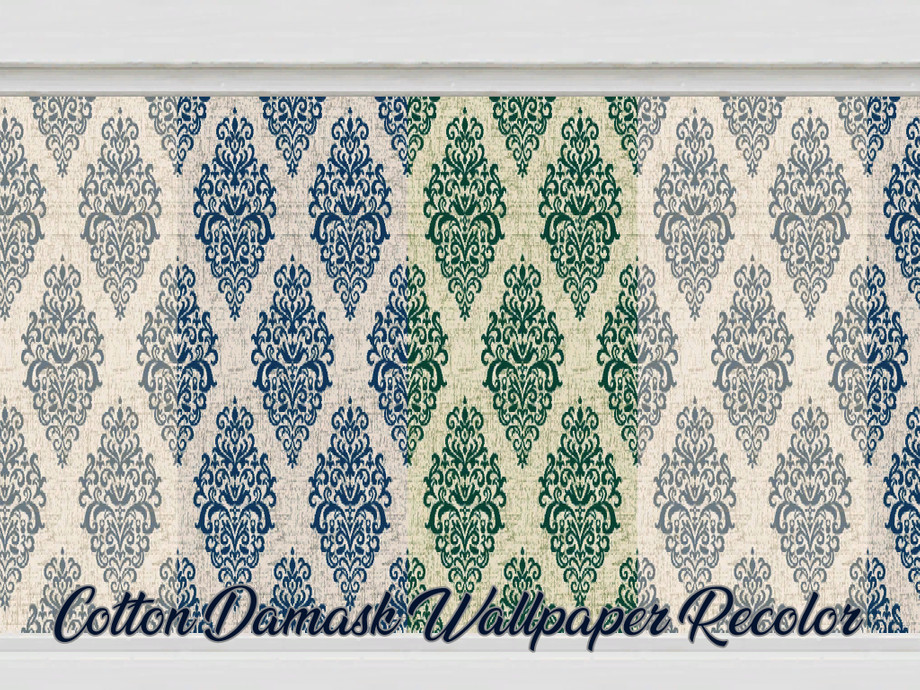 The Sims Resource | Cotton Damask Wallpaper Recolor