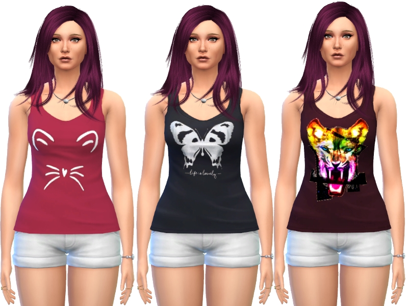 The Sims Resource | Tank top Ladies