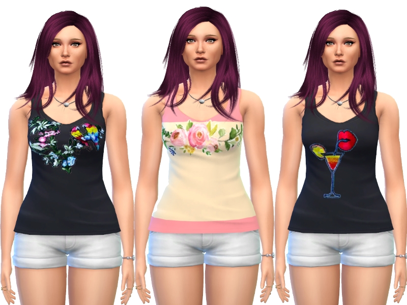 The Sims Resource | Tank top Ladies