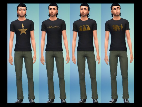 The Sims Resource | Hamilton T-Shirts