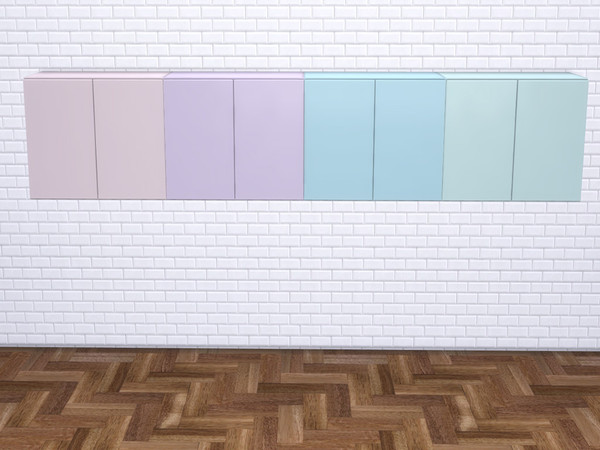 The Sims Resource | Pastel Kitchen Cabinet 1 [Mesh needed]
