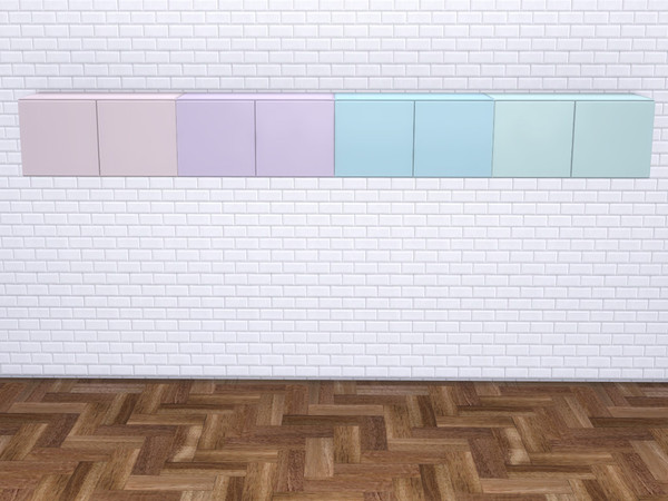 The Sims Resource | Pastel Kitchen Cabinet 2 [Mesh needed]