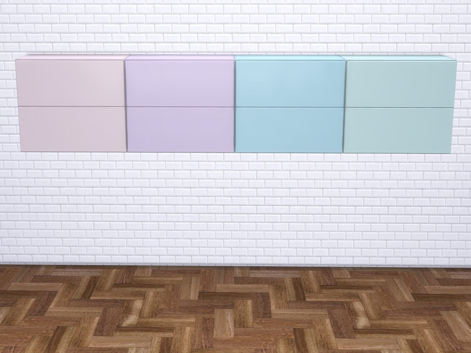 The Sims Resource | Pastel Kitchen Cabinet 3 [Mesh Needed]