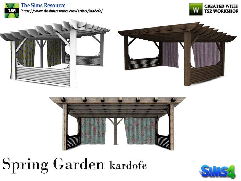 The Sims Resource | kardofe_Spring Garden_Pergola