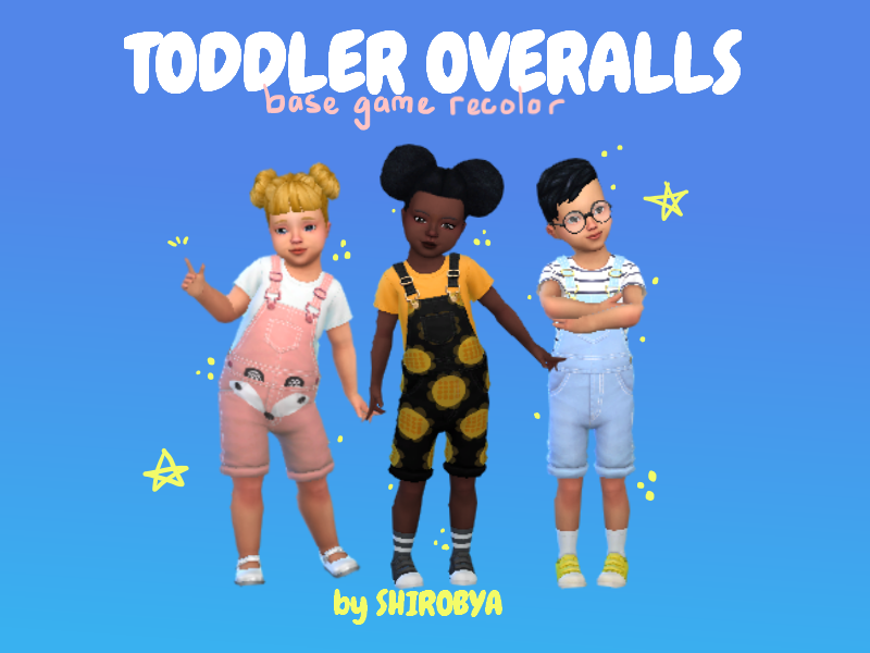 The Sims Resource | toddler overalls / base game recolor ☀