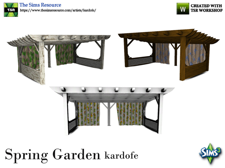 The Sims Resource - kardofe_Spring Garden_Pergola
