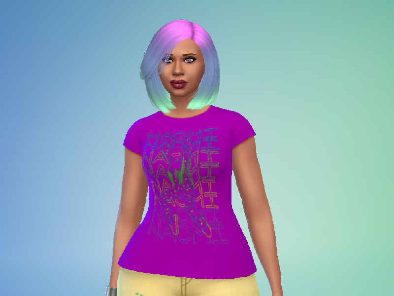 The Sims Resource | WWE - Naomi 'Bring It To The Floor' Authentic T-Shirt