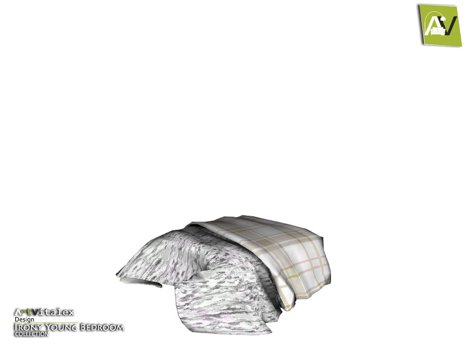 The Sims Resource | Irony Bed Blanket Messy