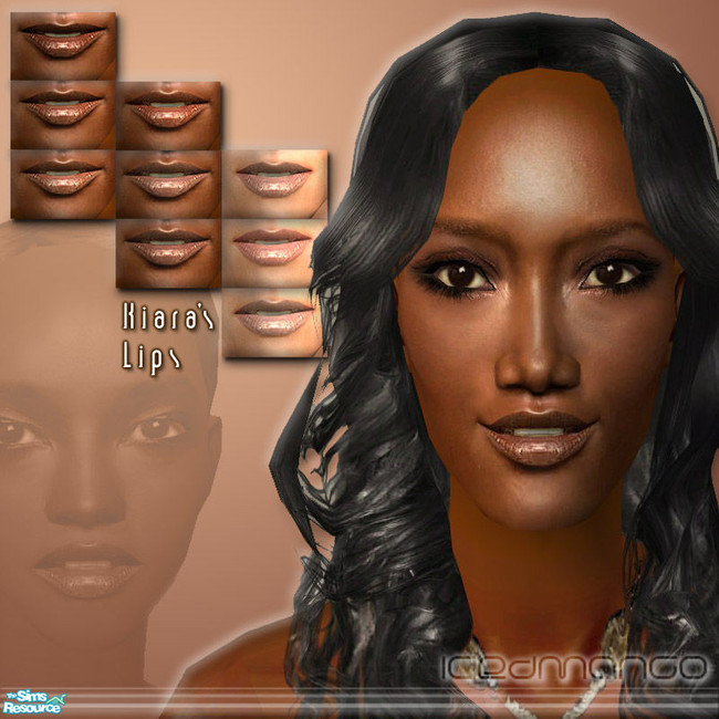 The Sims Resource - Kiara's opened Lip Set