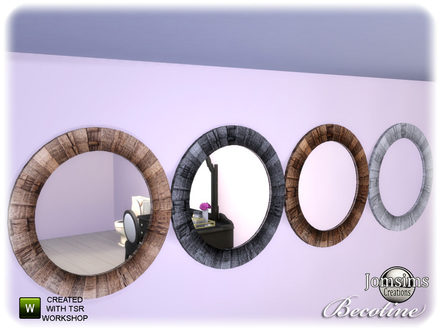 The Sims Resource - becotine bathroom round wall mirror