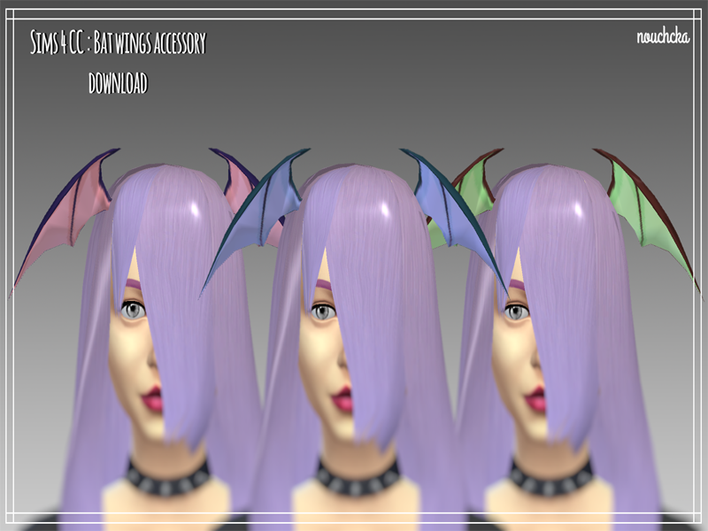 The Sims Resource | Bat wings head accessory