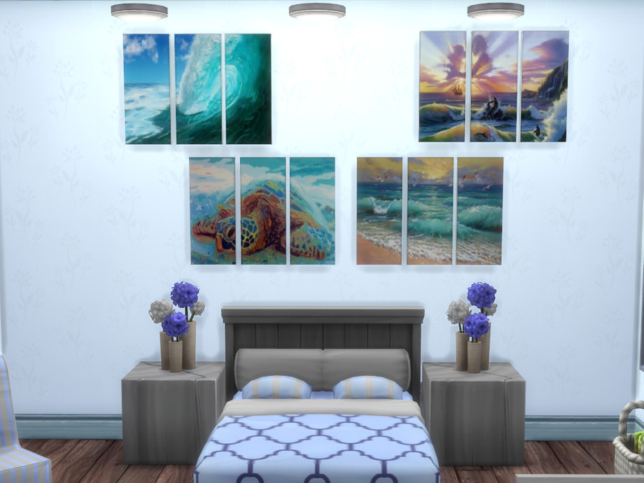 The Sims Resource | 3 Panel Ocean Art
