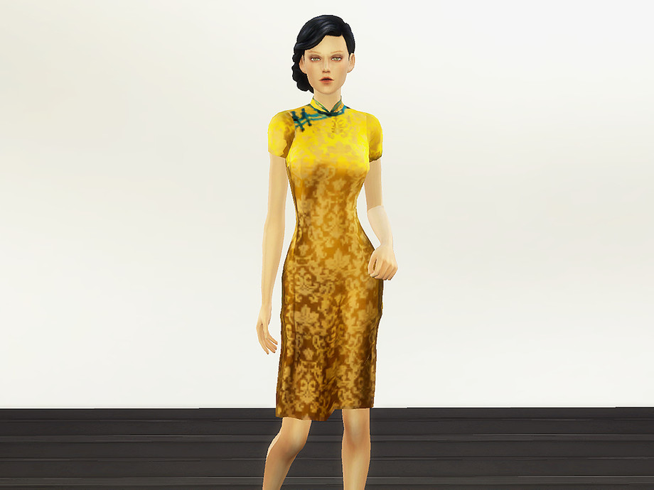 The Sims Resource | Traditional pattern qipao