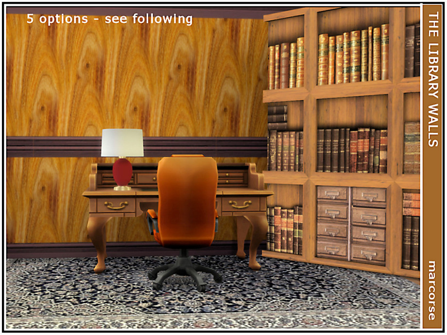The Sims Resource | The Library Walls_marcorse
