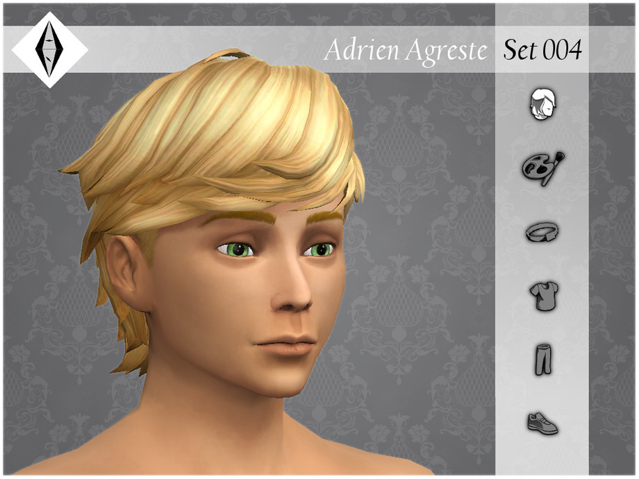 The Sims Resource | Adrien Agreste - Set004 - Hair