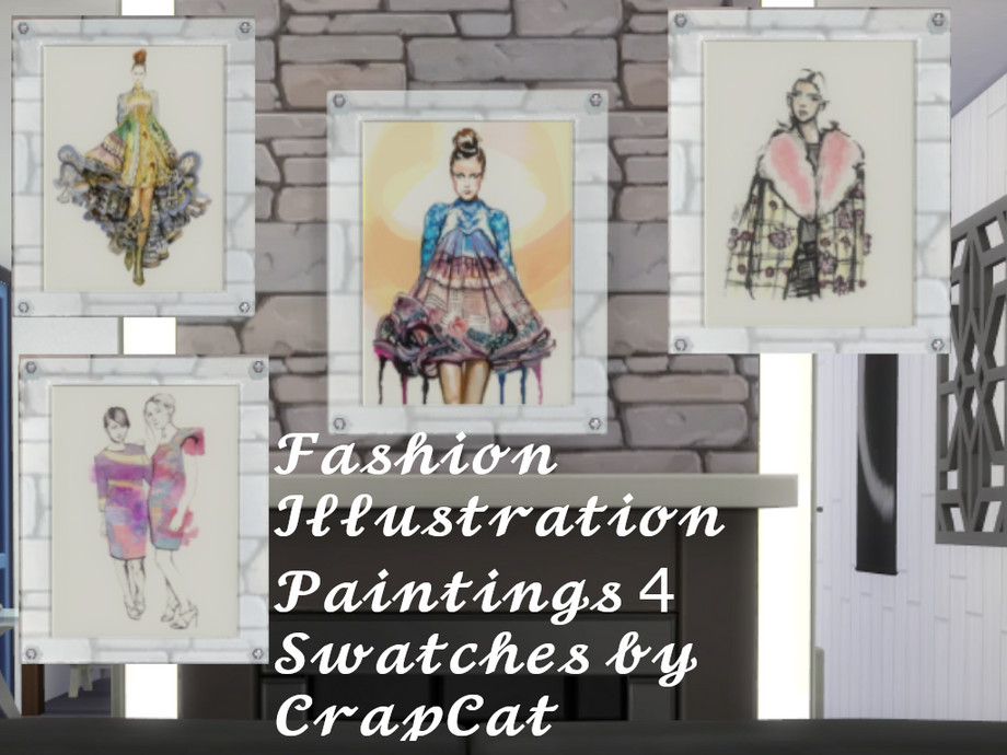 The Sims Resource | Fashion Illustration Paintings