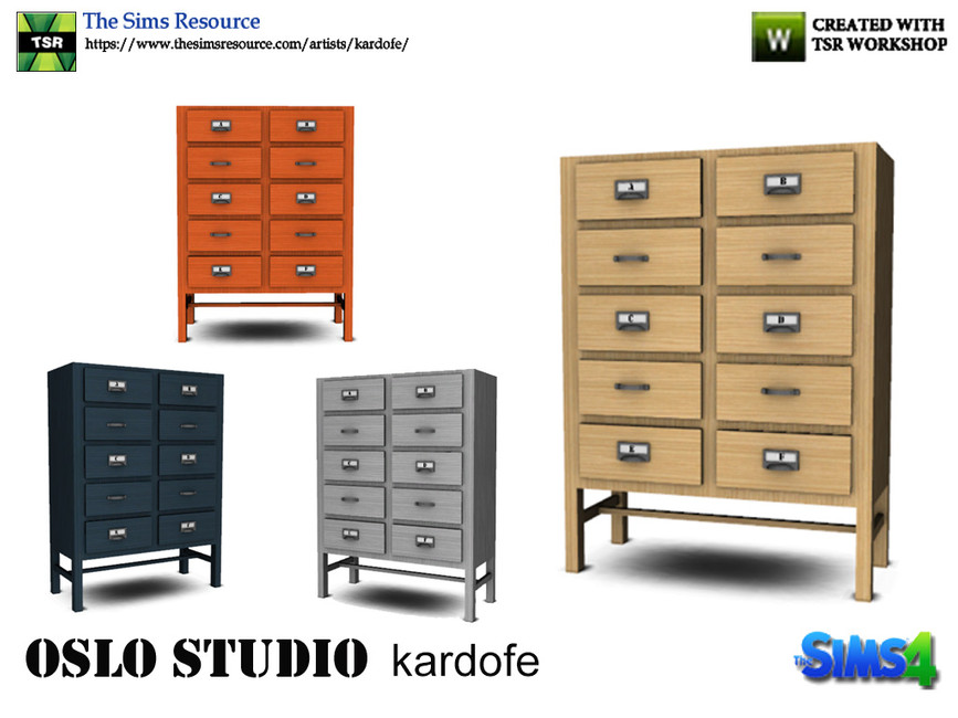 The Sims Resource - kardofe_Oslo Studio_File cabinet