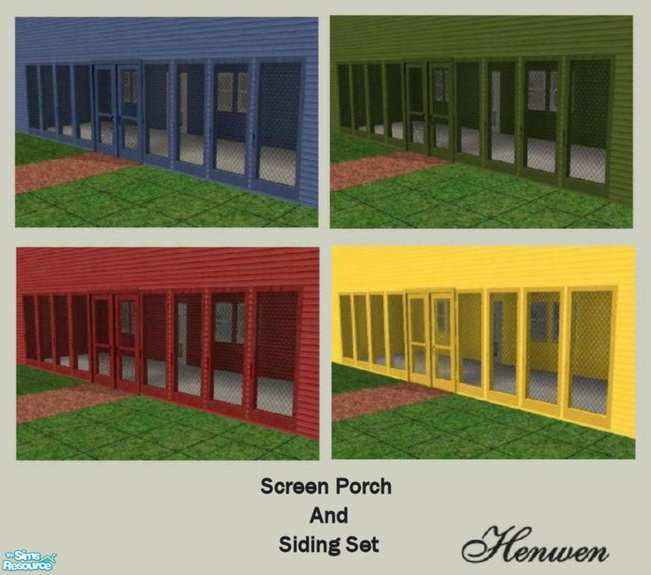 The Sims Resource - Screen Porch And Siding Set