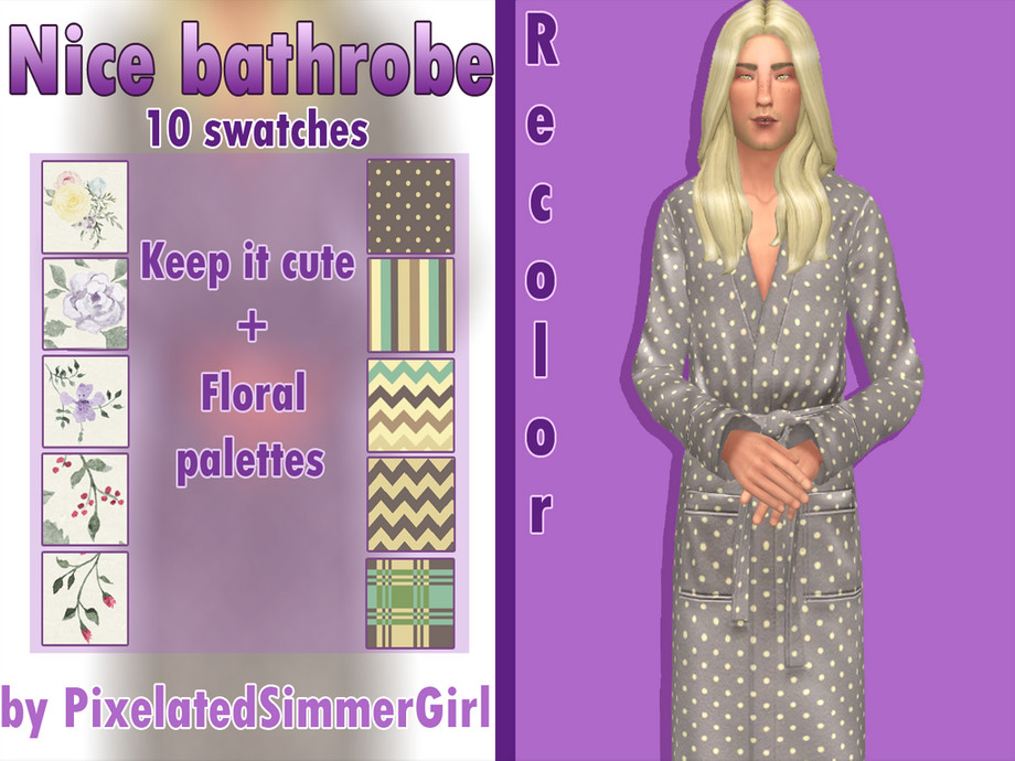 The Sims Resource | Nice bathrobe SPA DAY RECOLOR