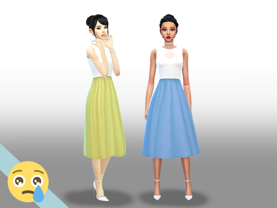 The Sims Resource | Peek-a-boo Dress - Dine Out Needed