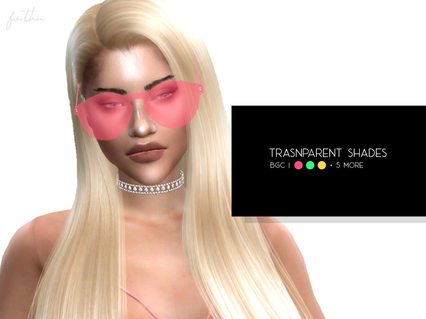 The Sims Resource - Transparent Shades by fvithii