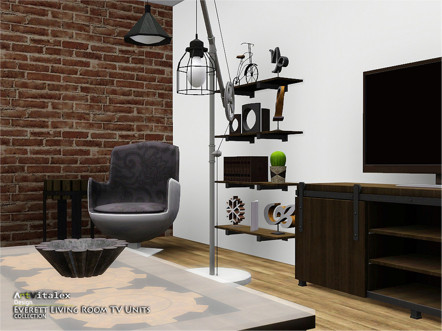 The Sims Resource - Everett Living Room TV Units