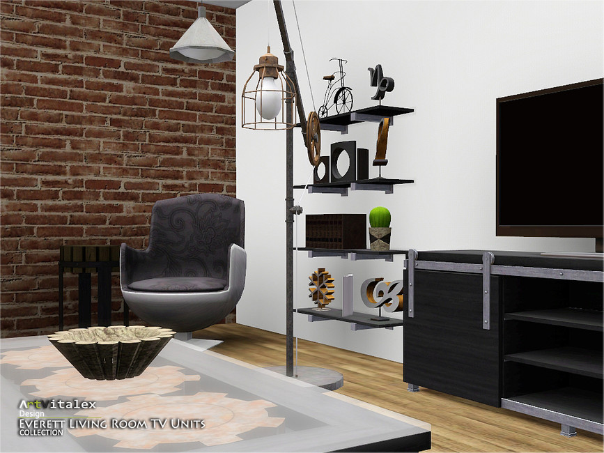 The Sims Resource - Everett Living Room TV Units