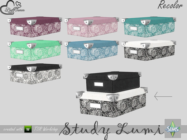 The Sims Resource | [Recolor] Study Lumi Clutter Box large