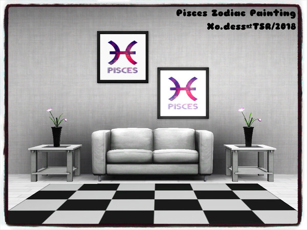 The Sims Resource | Dess_Pisces Zodiac Painting
