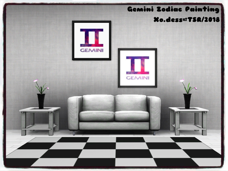 The Sims Resource | Dess_Gemini Zodiac Painting