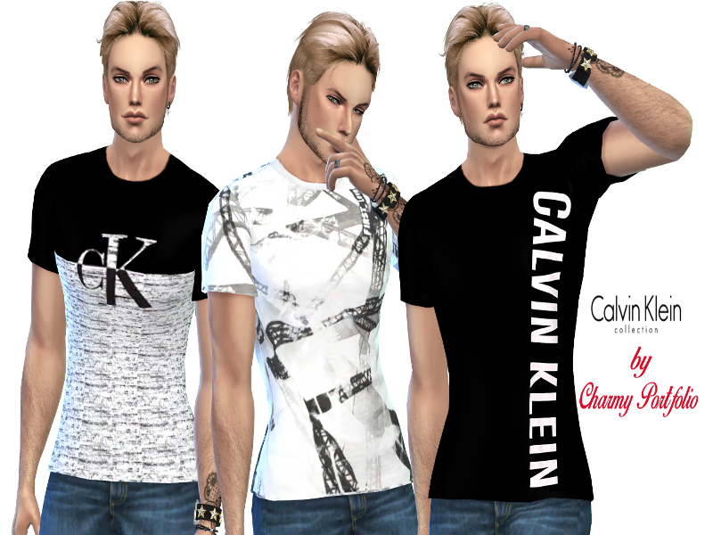The Sims Resource | Classic Calvin Klein Men's t-shirts