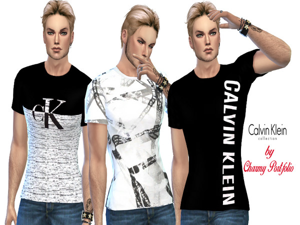 The Sims Resource | Classic Calvin Klein Men's t-shirts