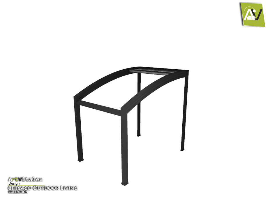 The Sims Resource - Chicago Pergola Awning Top Section Open