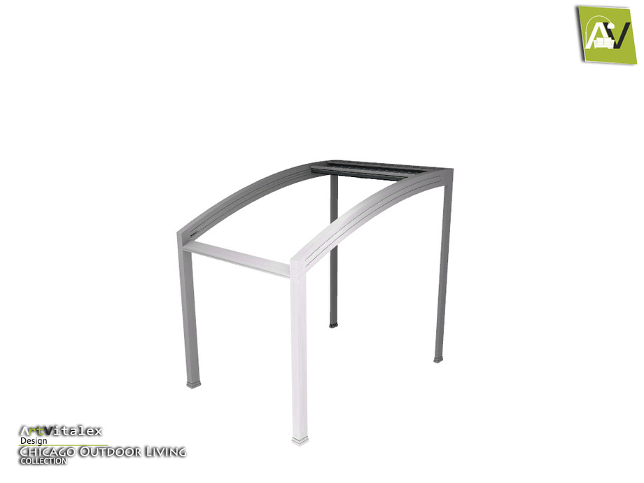 The Sims Resource - Chicago Pergola Awning Top Section Open