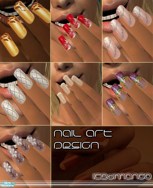 The Sims Resource - Nail Art Design Set II