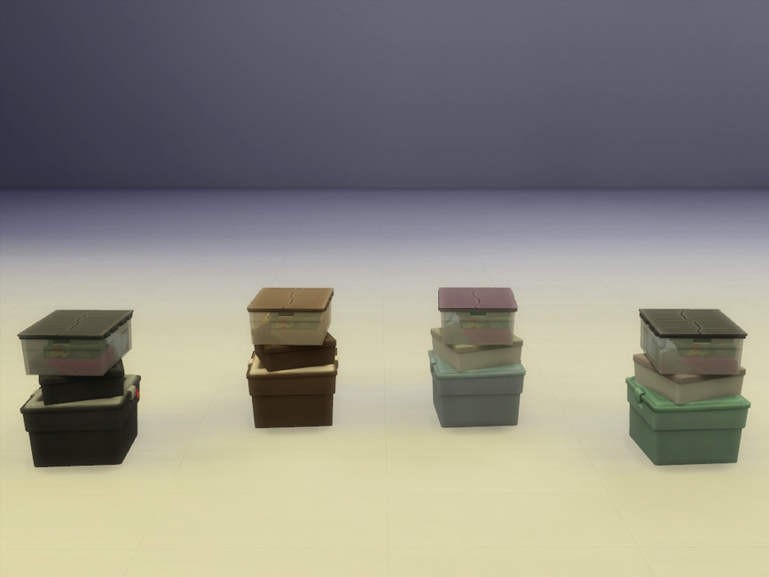 The Sims Resource - Neutral Storage Decoration Box Stack-REQUIRES SEASONS