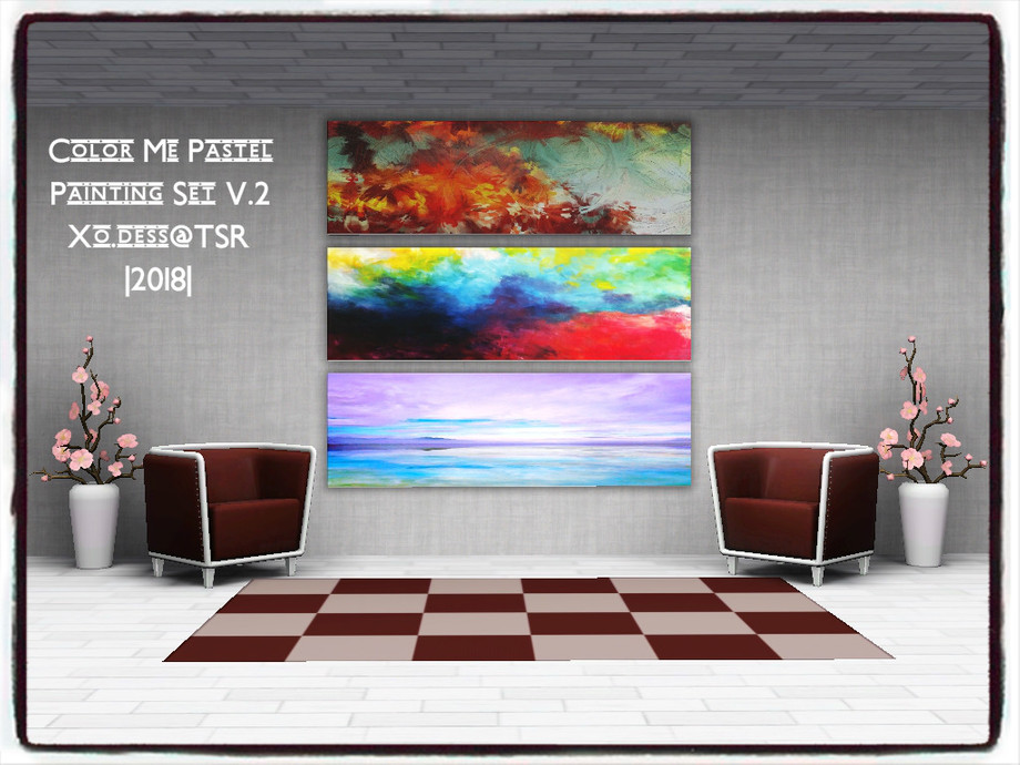 The Sims Resource | Color Me Pastel_PAINTING SET. V2*