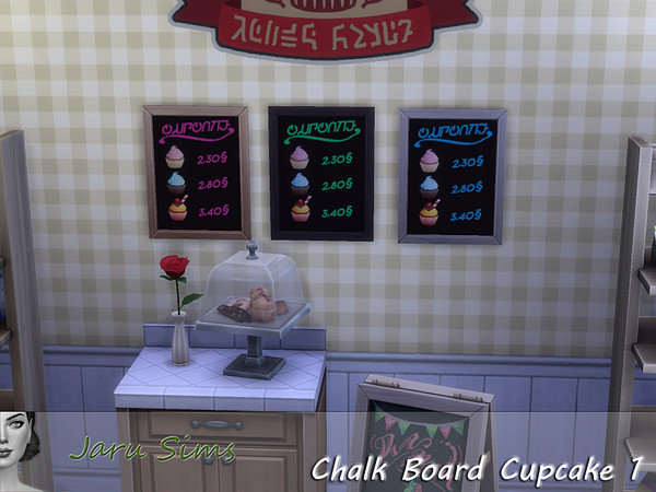 The Sims Resource | Chalk board Cupcake 1