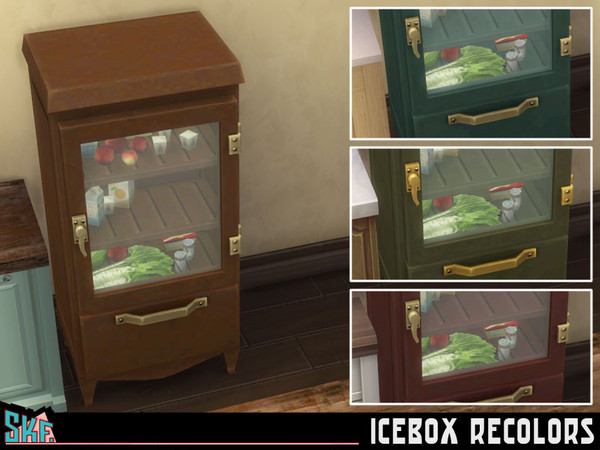 The Sims Resource | Vintage Icebox Refrigerator Recolors