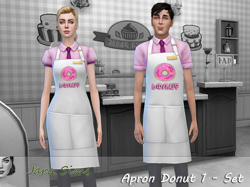The Sims Resource - Set Apron Donut 1 Get to work needed