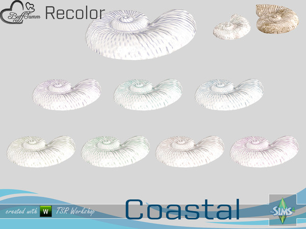 The Sims Resource - Coastal Living Decoration Recolor Shell 3 small